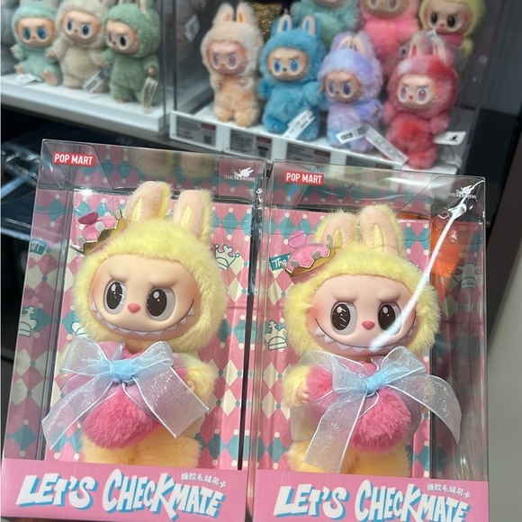 POP MART | Toys | Pop Mart Yellow And Pink Bunny Doll Lets Checkmate ...